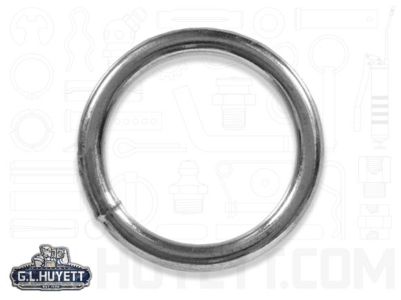 Welded Ring, 1/4, Zinc Plated