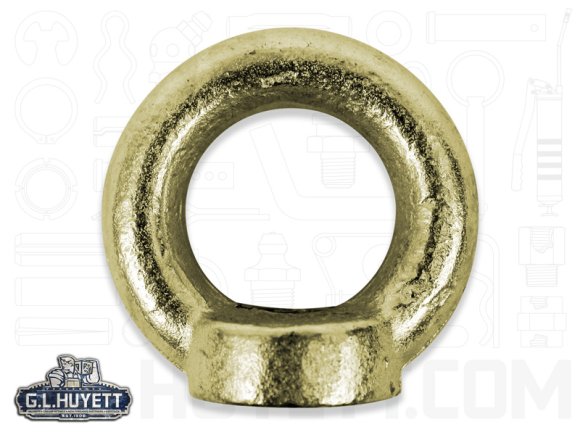 Lifting Eye Nut, M20-2.5, DIN, 1015 Steel, Zinc Yellow