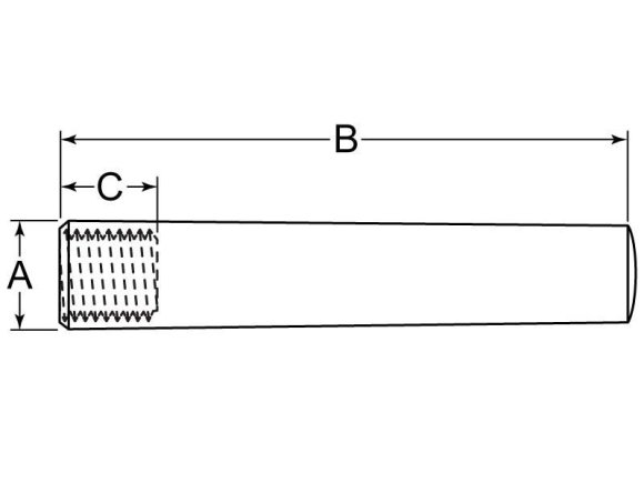 Taper Pin Internal Thread #8 x 3 300 Series Stainless Steel Plain