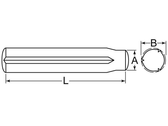 Groove Pin 5/16 x 1-3/4 Type A3 Low Carbon Steel Plain