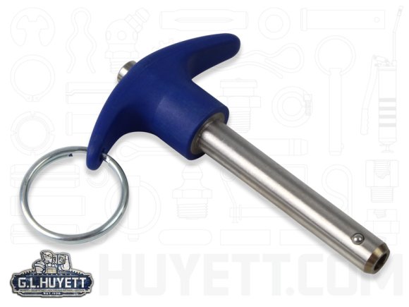 Positive Lock Pin 1/2" x 3" T-Handle Blue