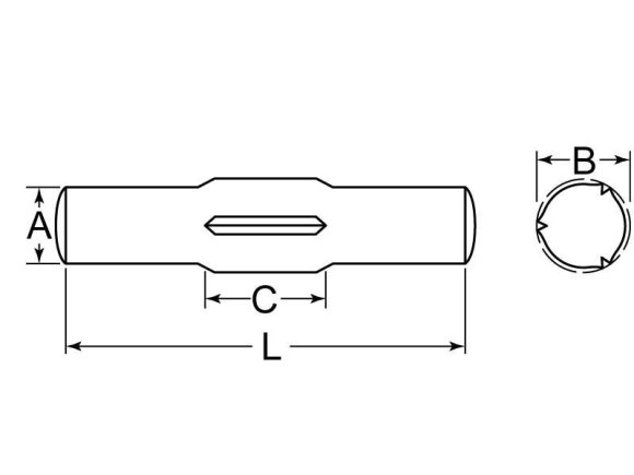 Groove Pin 1/4 x 1-1/2 Type E3 300 Series Stainless Steel