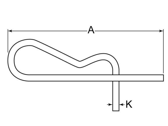 Grip Self Locking Hitch Pin Clip .177 x 3-3/4 ZC