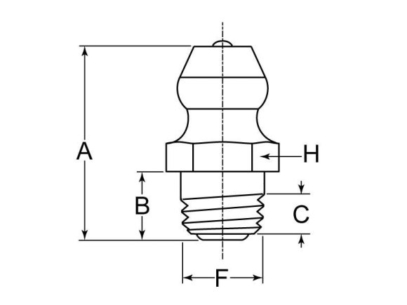 Grease Fitting Zerk 1/4-28 SAE-LT Stainless Steel PV