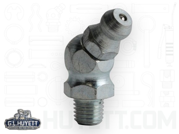 Grease Fitting Zerk M6x0.75 Taper Thread 45D Steel Z3