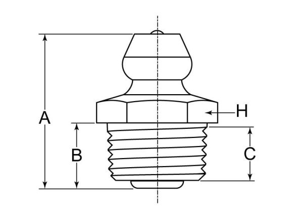 Grease Fitting Zerk R 1/8 German Stainless Steel PV