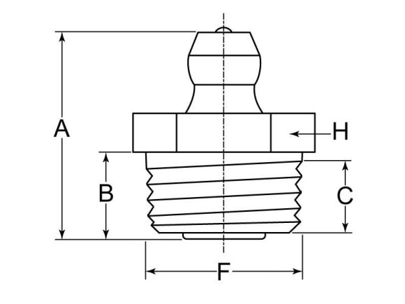 Grease Fitting Zerk R 1/4 German Stainless Steel PV