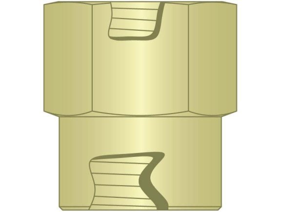 Adapter 1/4-28UNF Female x 1/8-27NPTF (F)
