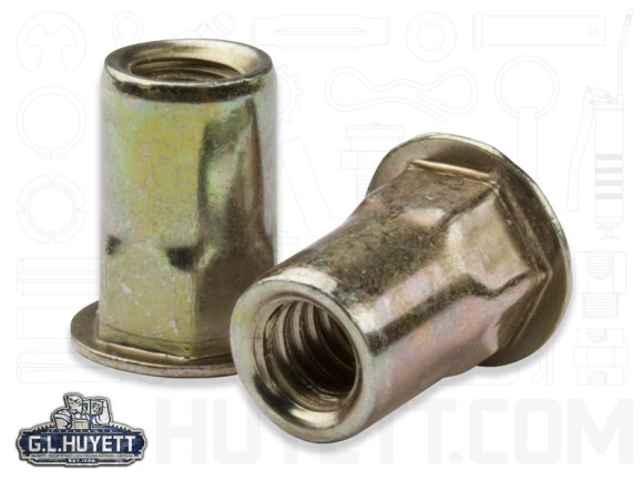 Rivet Nut Half Hex CAH 3/8-16 x 312 Low Carbon Steel Y3