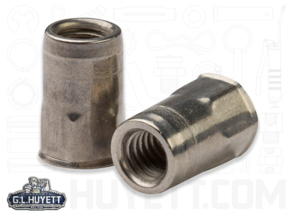 Rivet Nut Half Hex HUKO M5-0.8 x 3.0 Stainless Steel PV
