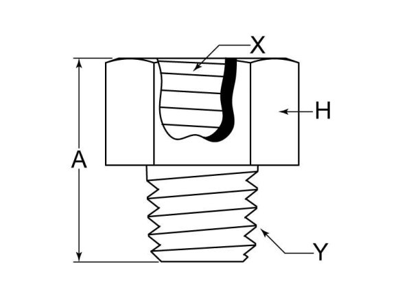 Adapter M6x1 x 1/4-28UNF CS ZC