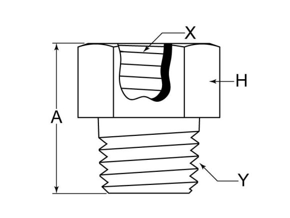 Adapter M8x1 x 1/4-28UNF CS ZC