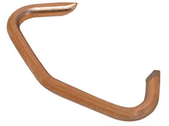 Hog Ring 1-1/2" x 7/8" Steel Copper