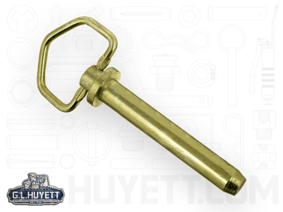 Hitch Pin Square Handle 3/4 x 4 C1035-1045 Zinc Yellow
