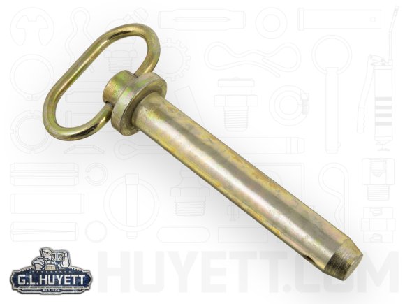 Hitch Pin Round Handle 3/4 x 4-1/2 C1035-1045 Zinc Yellow