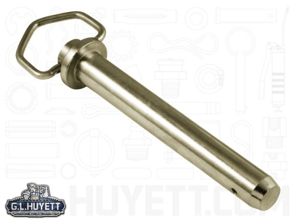 Hitch Pin Square Handle 1 x 6-1/4 C1035-1045 Zinc Yellow