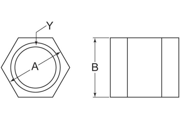 Hex Nut #10-32 x 1/8 Stainless Steel