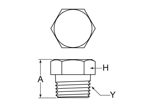Lincoln Grease Plug 1/8-27 PTF Spl Extra Short