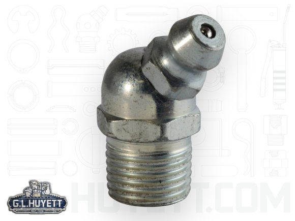 Lincoln Grease Fitting Zerk 45 1/8-27 PTF Steel ZC