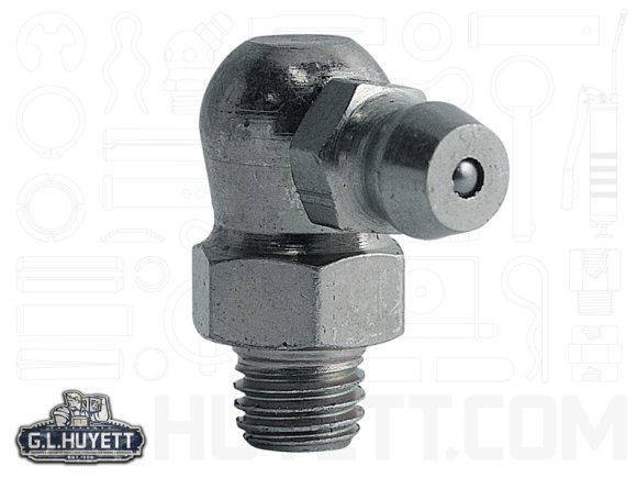 Lincoln Grease Fitting Zerk 90 1/4-28 SAE-LT Steel ZC