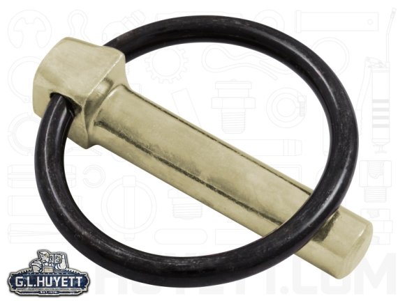 Lynch Pin 7/16" x 1-1/2" HD Carbon Steel ZY w Blk Phos Ring