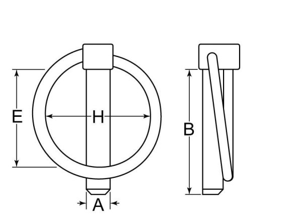 Lynch Pin 3/16" x 1-1/4" w/Chain and Cotter Carbon Steel ZY