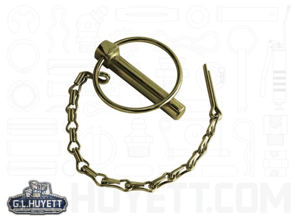 Lynch Pin 1/4" x 1-3/8" w/Chain and Cotter Carbon Steel ZY