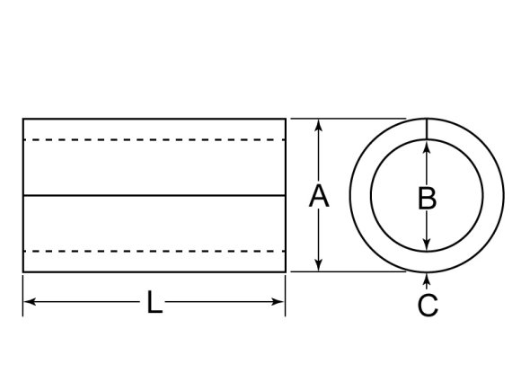 Spacer SD M12 x 70 LCS ZN