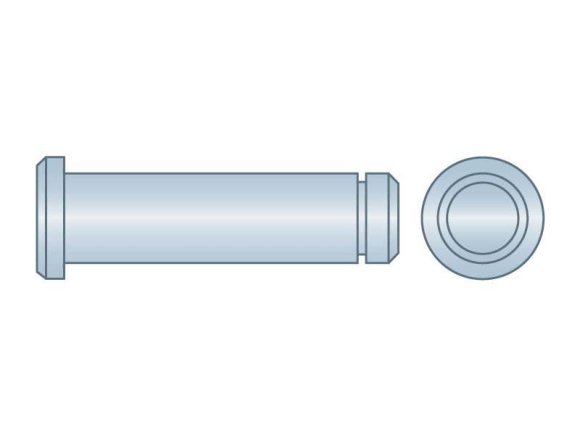 Clevis Pin Grooved M10 x 25 Carbon Steel Zinc Clear