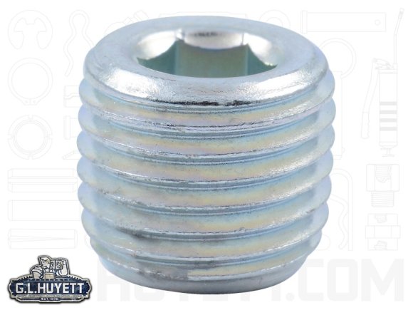 Pipe Plug 1/4 Hex Socket SAE J531 Steel ZC Triv