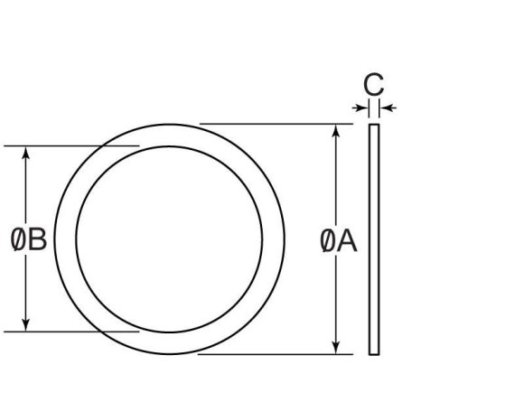Shim Ring M45 x 32 x 1 DIN 988 Low Carbon Steel