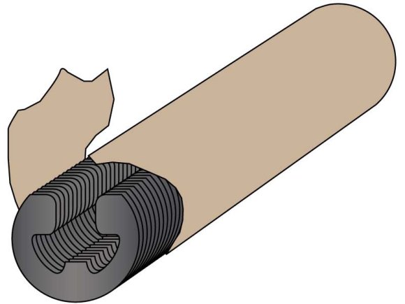 E-Clip Reinforced Retaining Ring Clip 1/8 CS PH 250 Pc Stk