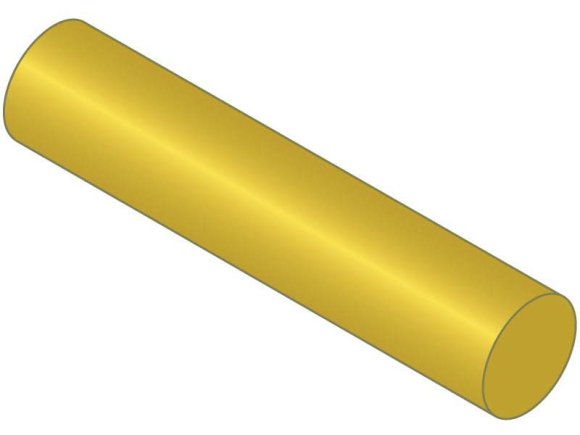 MAK-A-KEY Round Key Stock 5/8 x 3 Ft Brass Bilateral