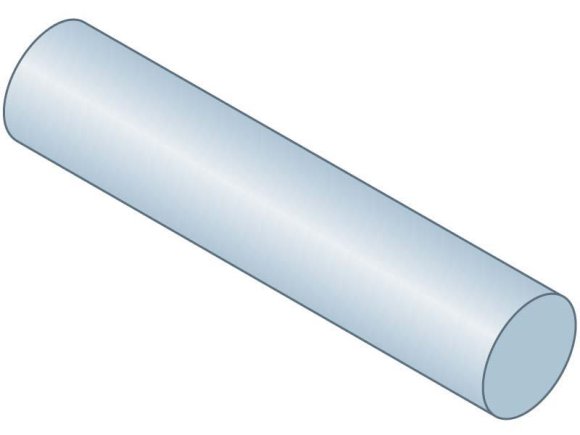 MAK-A-KEY Round Key Stock 1-1/2 x 3 Ft Cbn Steel ZC Undrsz