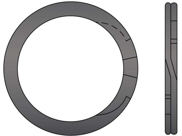 Spiral Retaining Ring External M/HD 8 Steel