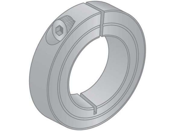 Single Split Collar 1-1/2 x 3/4 x 1/2 SS