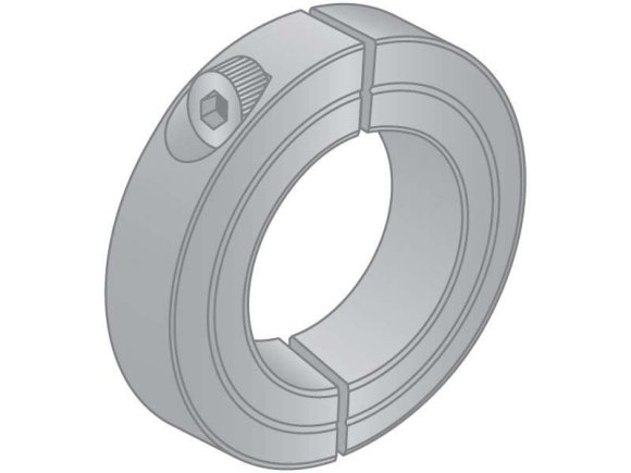 Double Split Collar 2-1/16x1-1/4x1/2 Stainless Steel