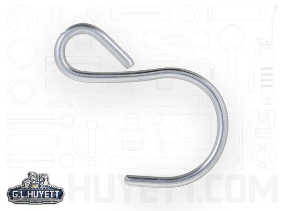 S-Hook Loop End .120" x 2-1/8" ZC