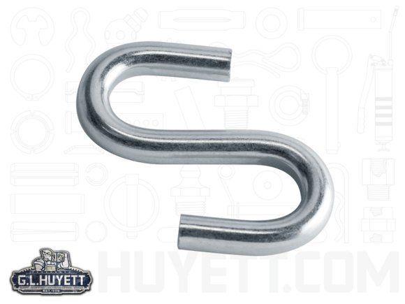 S-Hook Open End .375" x 3-1/4" ZC