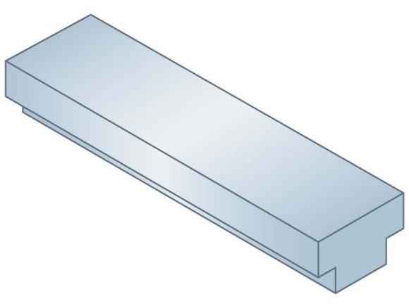 MAK-A-KEY Step Key Stock 3/8 x 5/16 x 1 Ft Type 1 ZC