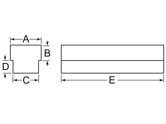 MAK-A-KEY Step Key Stock 1 x 7/8 x 1 Ft Type 1 ZC