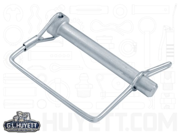 Snap Safety Pin Sq Two Wire Tab Lock 3/8 x 2-1/4 Steel ZC