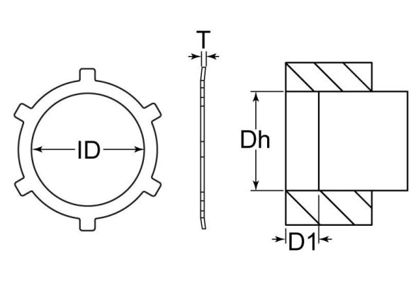 Push-On Internal Retaining Ring 3/8 SS