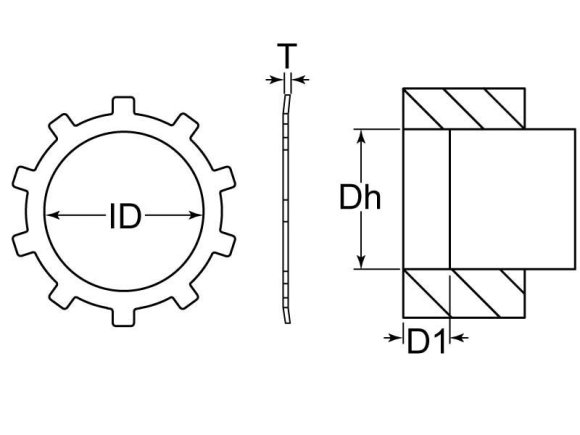 Push-On Internal Retaining Ring 1 SS