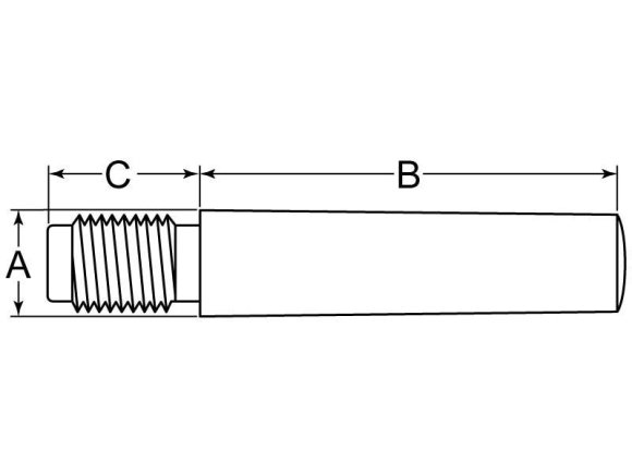 Taper Pin Threaded External #7 x 2-1/4 Carbon Steel
