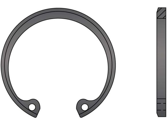 Housing Retaining Ring Beveled Internal 1 Spring Steel PH