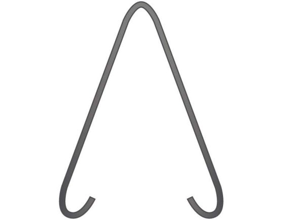 V-Hook Side Mount 11 Ga. Zinc