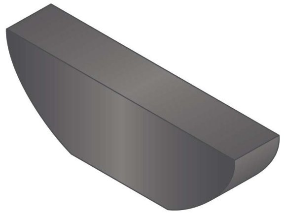 Woodruff Machine Key 1/4 x 7/8 Carbon Steel