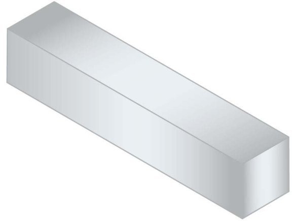 MAK-A-KEY Key Stock 1/8 x 1/8 x 1 ft 6061 Aluminum Bilateral