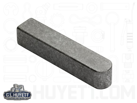 Machine Key 5/16 x 5/16 x 1-1/4 Form AB Cbn Steel Undersize